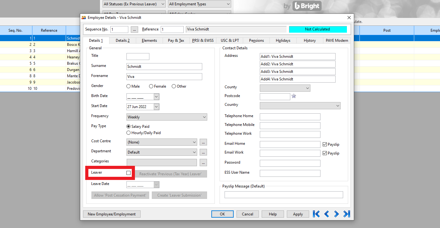 Marking Employee as a Leaver – PayDay